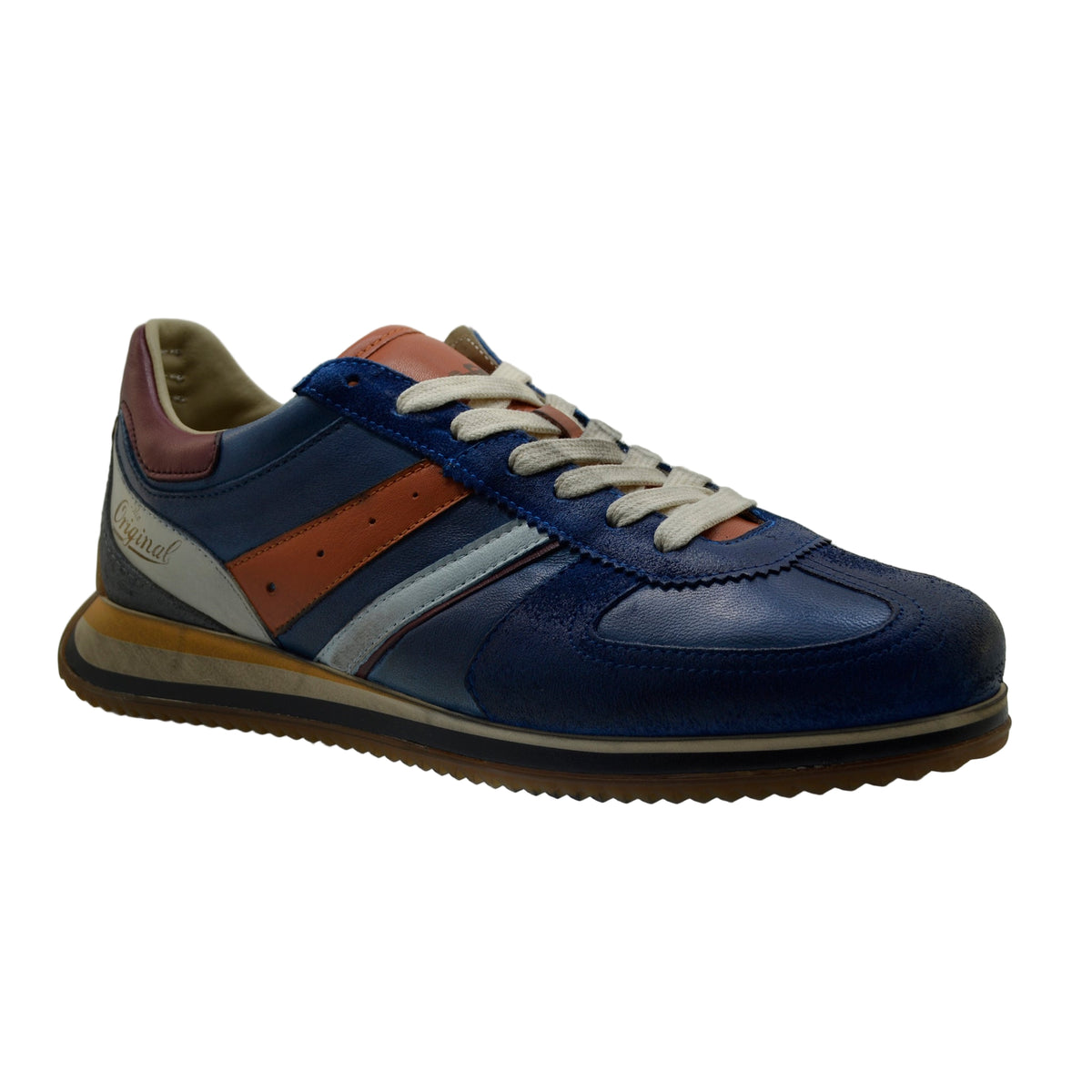 Men's Sneaker Kamo-Gutsu Giro-005 Navy Blue Sneaker Blends retro Sport ...